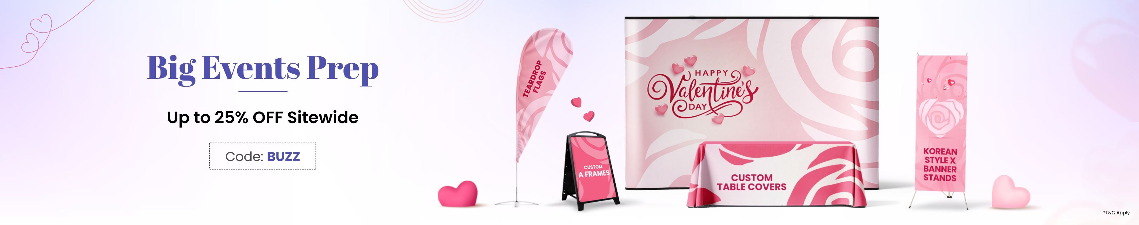 Big Events Prep with Up to 25% OFF sitewide (0-99 - 20% | 100 - 249 ...