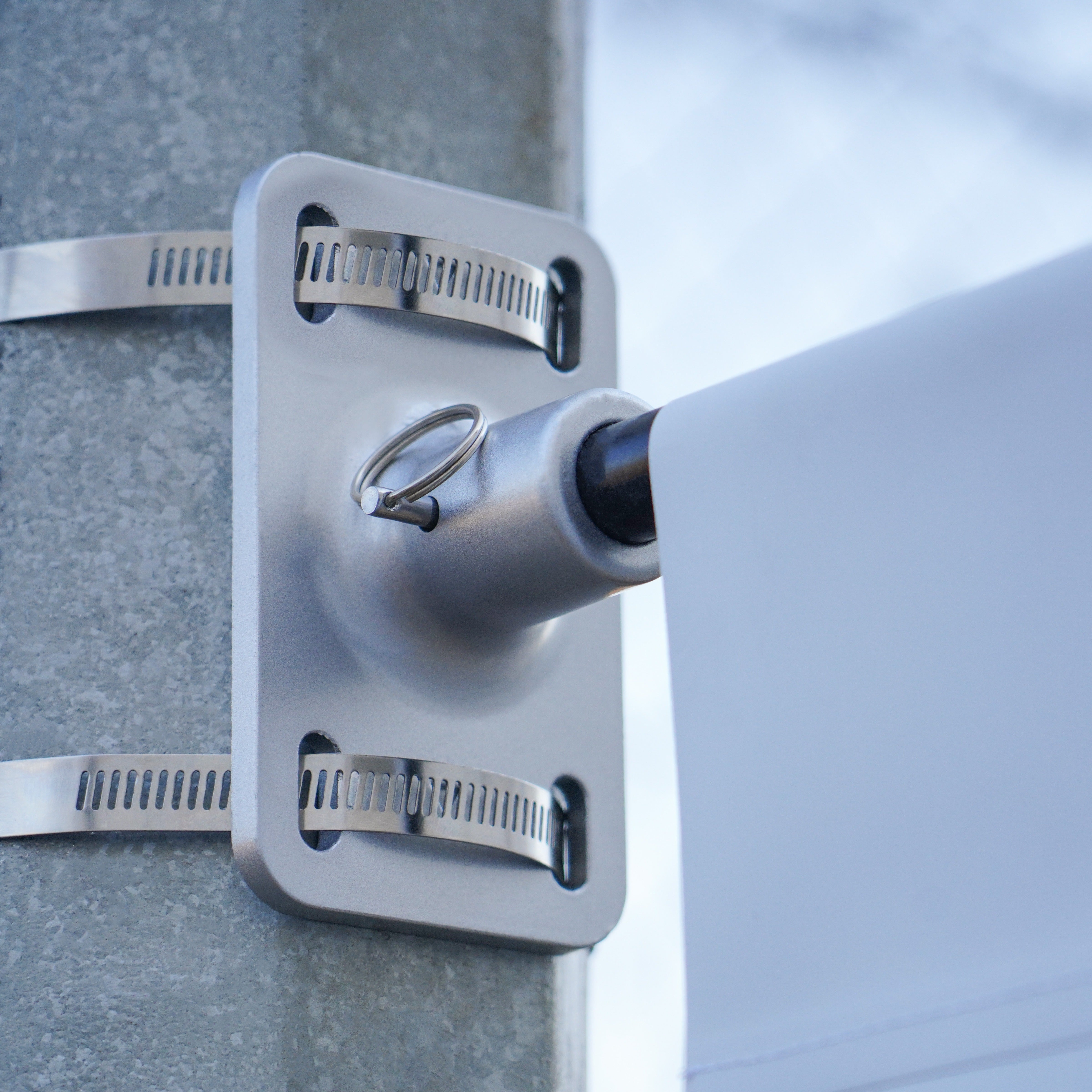 Round Steel Pole Mounting Brackets