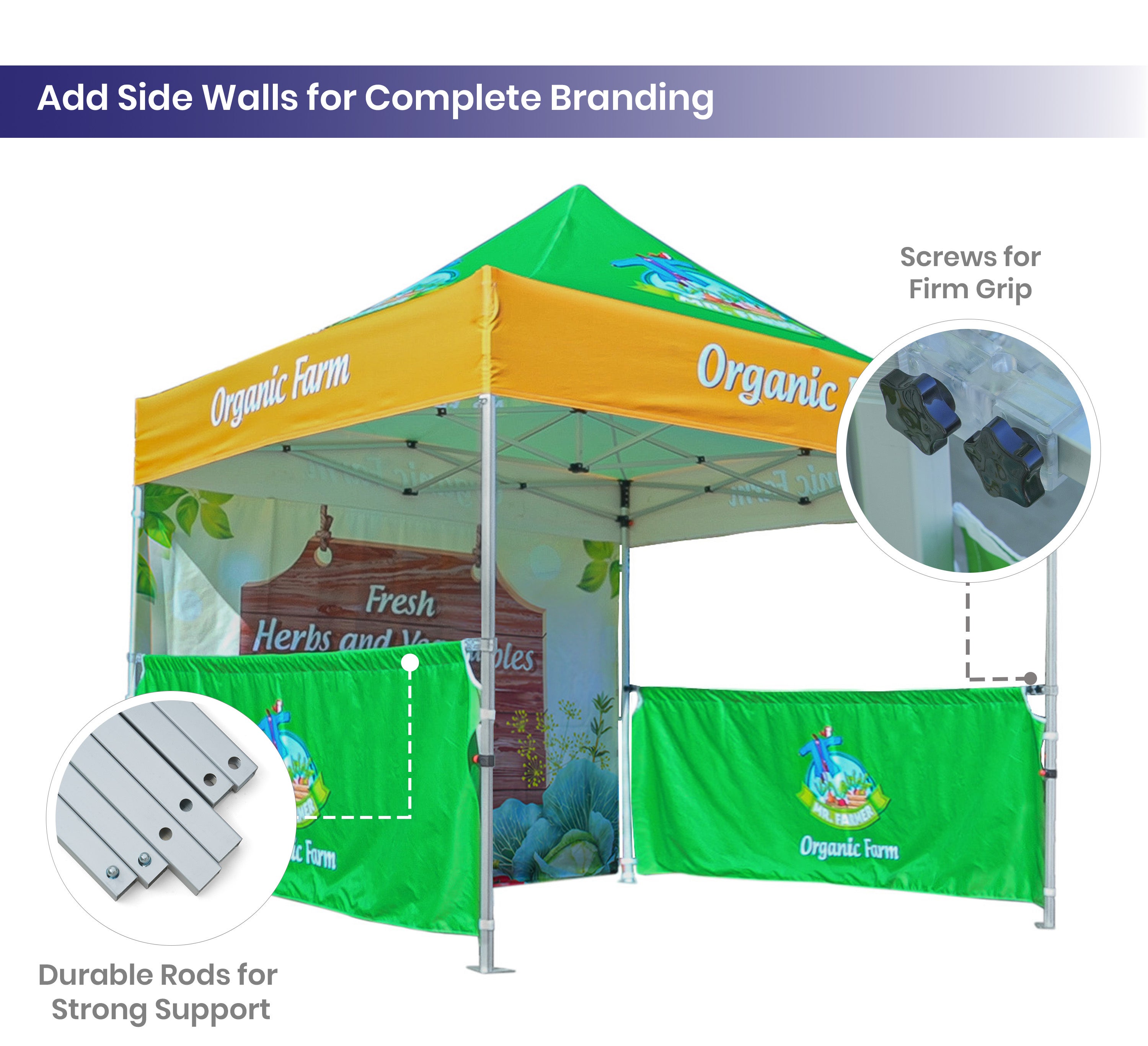 Buy 10'x10' Custom Canopy Tent at Best Price | BannerBuzz UK