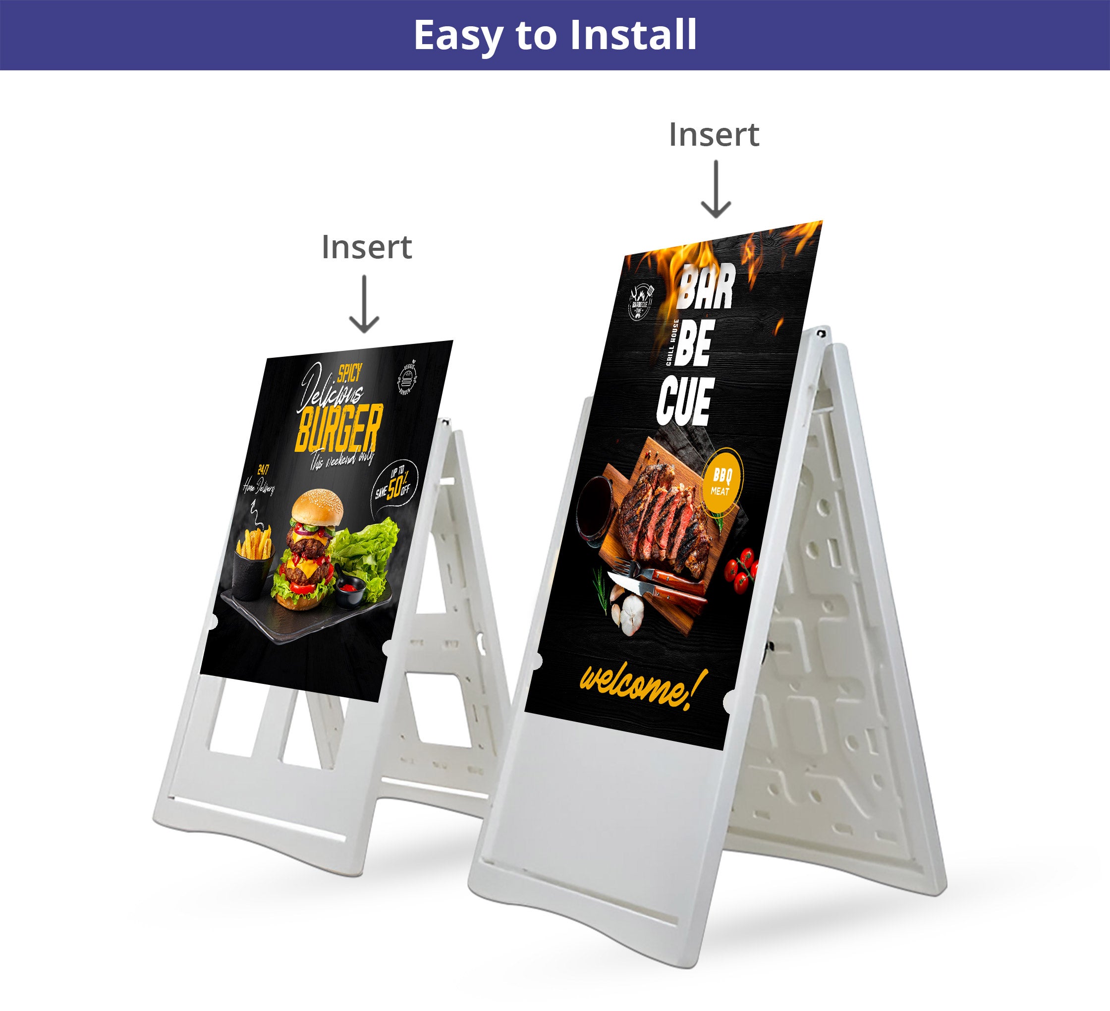Sidewalk Sign Advertising Street SignPro Deco Poster A1 A Board