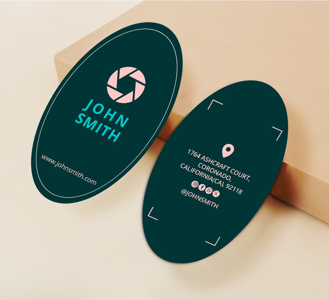 Oval Card Design Oval Shape Business Cards Foiltek Printing