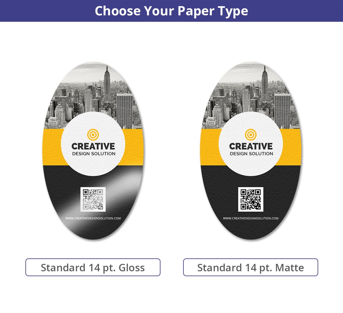 Oval Card Design Oval Shape Business Cards Foiltek Printing