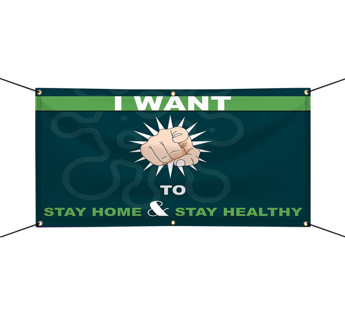 Stay Home Save Lives Vinyl Banners | Stay at Home Banners