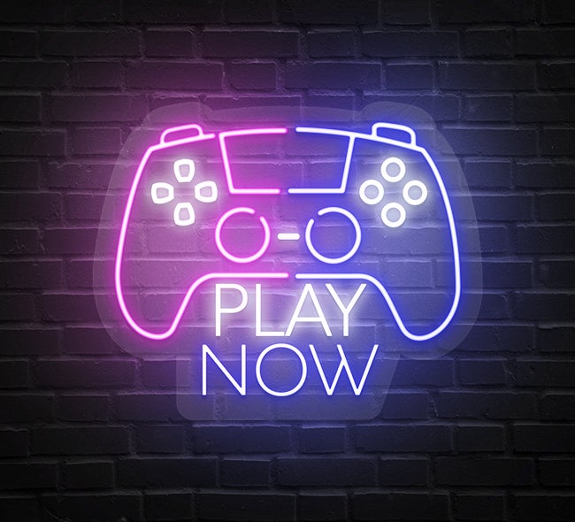 Play Now Neon Sign | Custom Play Now Neon Sign - Bannerbuzz.co.uk