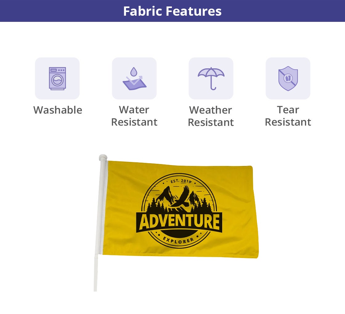 Custom Made Car Flags | Car Window Flags | BannerBuzz