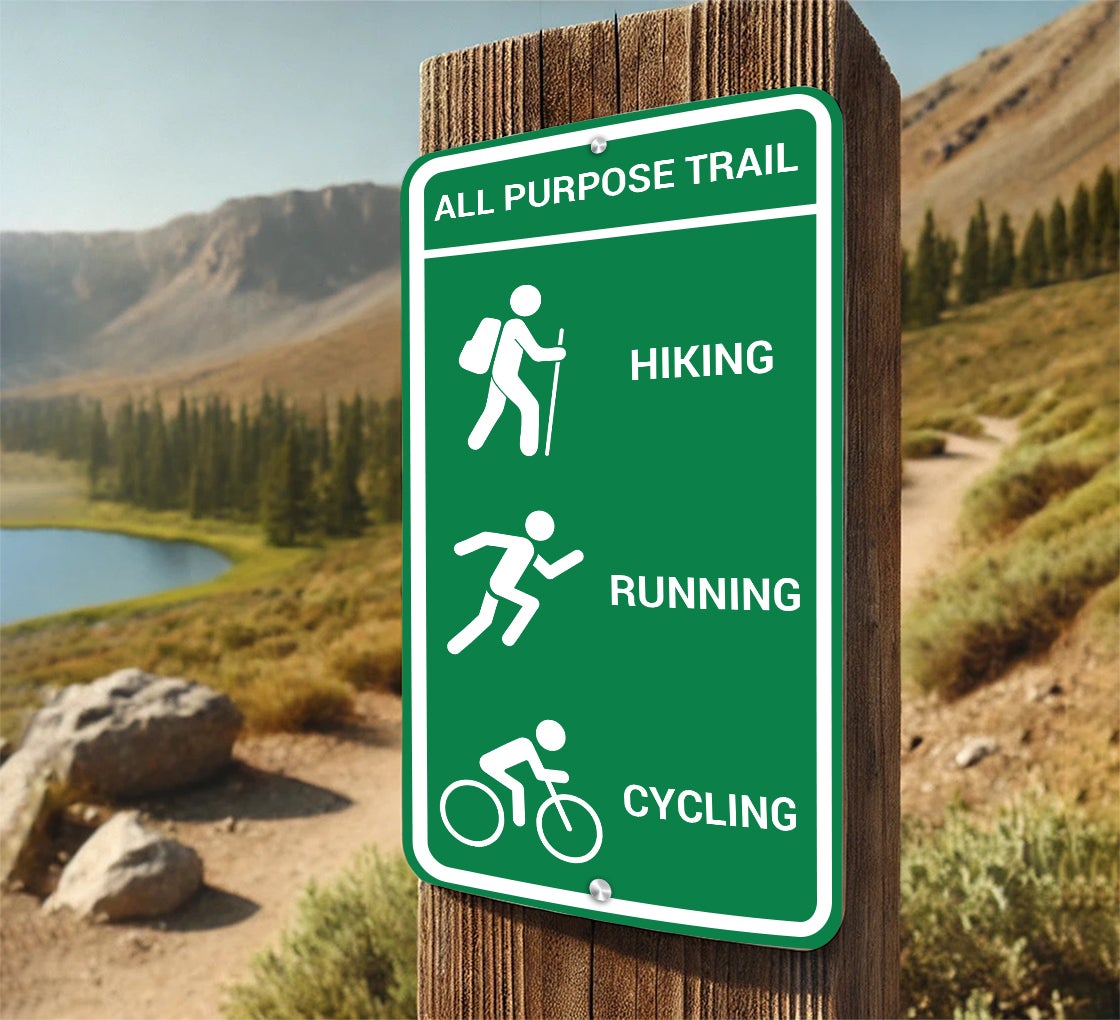 Trail Signs Quotes Stay On Trail, Inscription, Plate, Pillar, Quote,