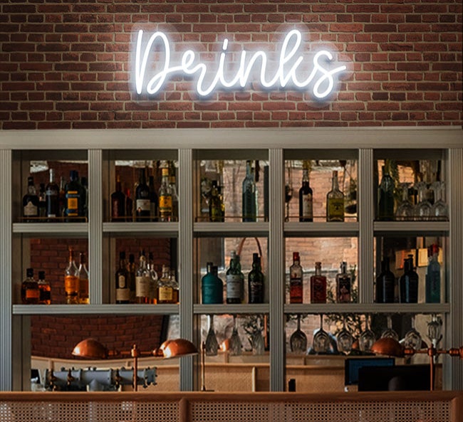 Drinks Neon Sign | Custom Drinks Neon Sign - Bannerbuzz.co.uk