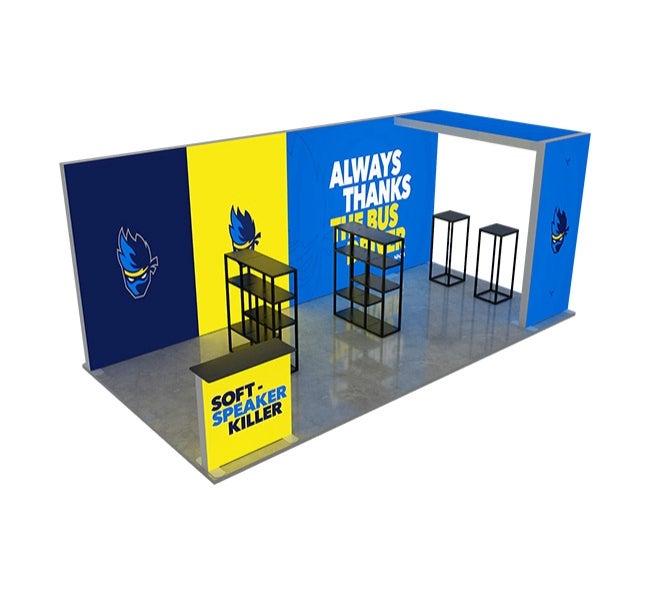 20ft Backlit Trade Show Display - Design 2 | Custom 20ft Backlit Trade ...
