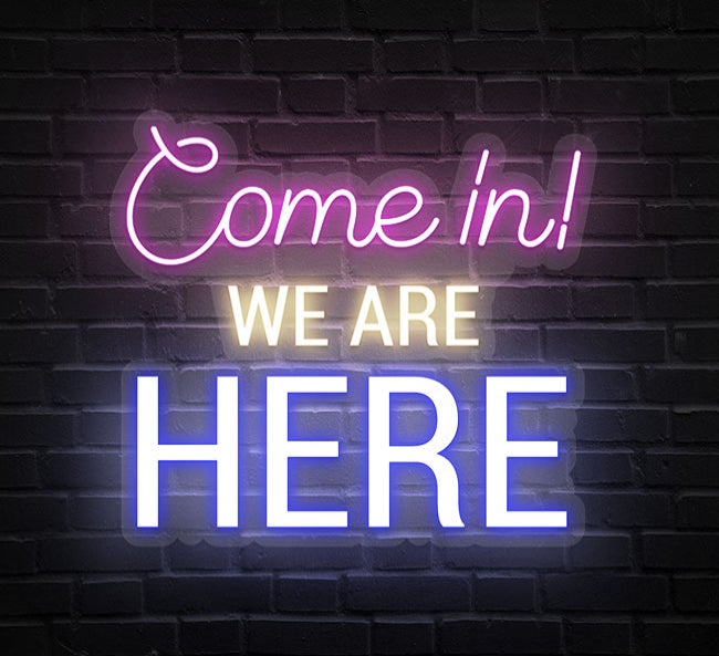 Come In We Are Open Neon Sign | Custom Come In We Are Open Neon Sign ...