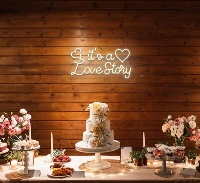 It's a love Story Neon Sign | Custom It's a love Story Neon Sign ...