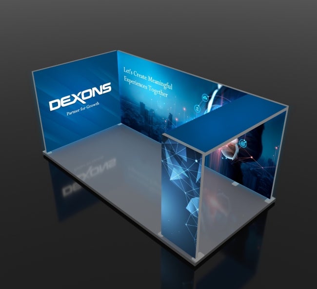 20ft Backlit Trade Show Display - Design 1 | Custom 20ft Backlit Trade ...