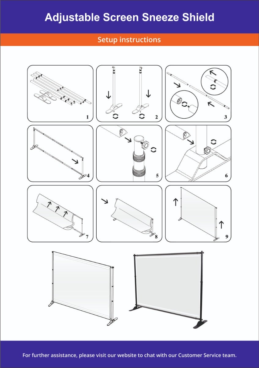 Shop Adjustable Screen Sneeze Shields | BannerBuzz United Kingdom